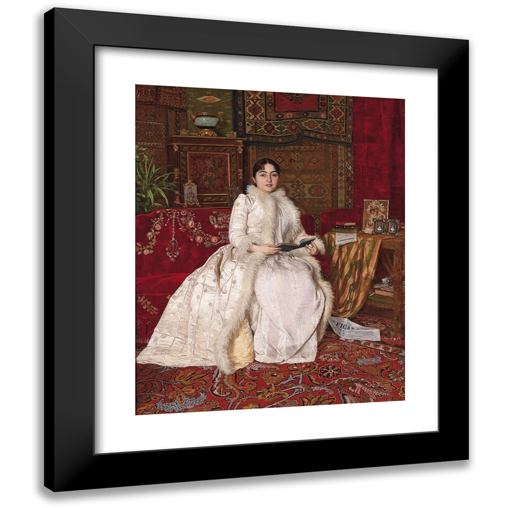 Uroš Predić 20x24 Black Modern Framed Museum Art Print Titled - Queen ...