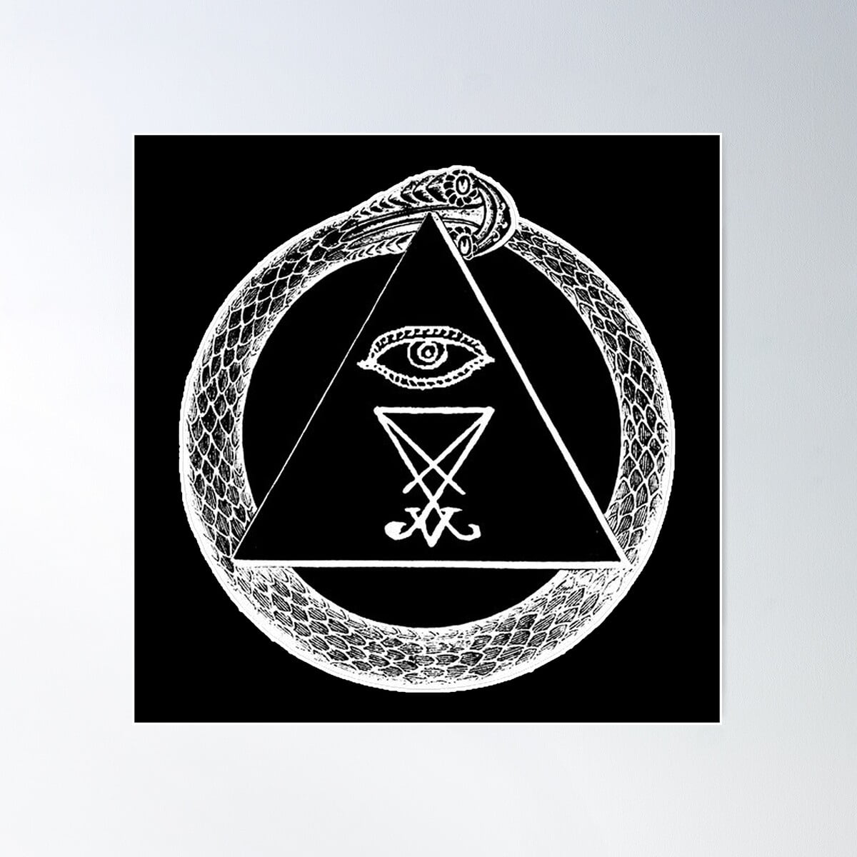 Uroboros Magick Symbol Poster Wall Art, Modern Wall Decor For Living ...