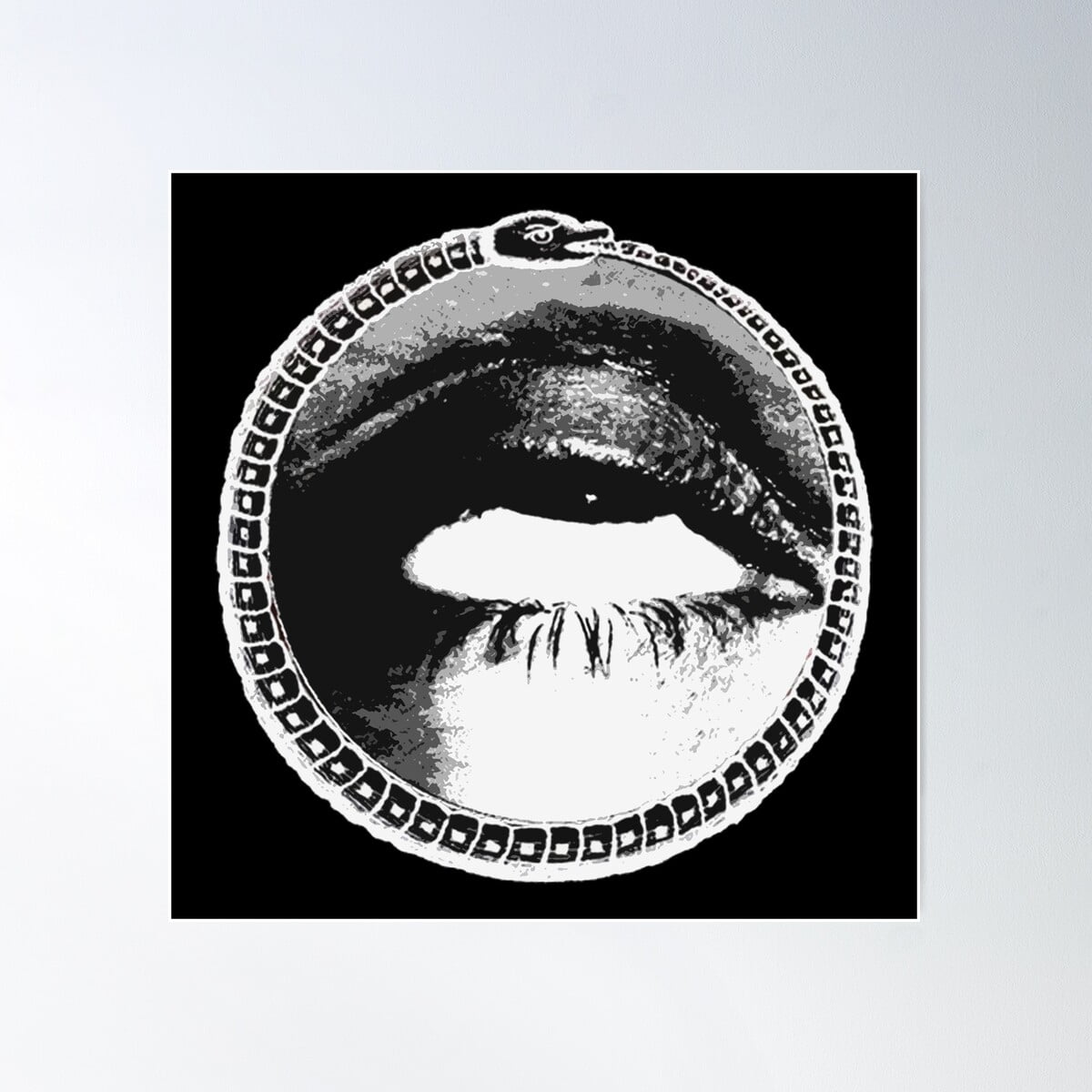 Uroboros With Eye, Magick Symbol Poster Wall Art, Modern Wall Decor For ...