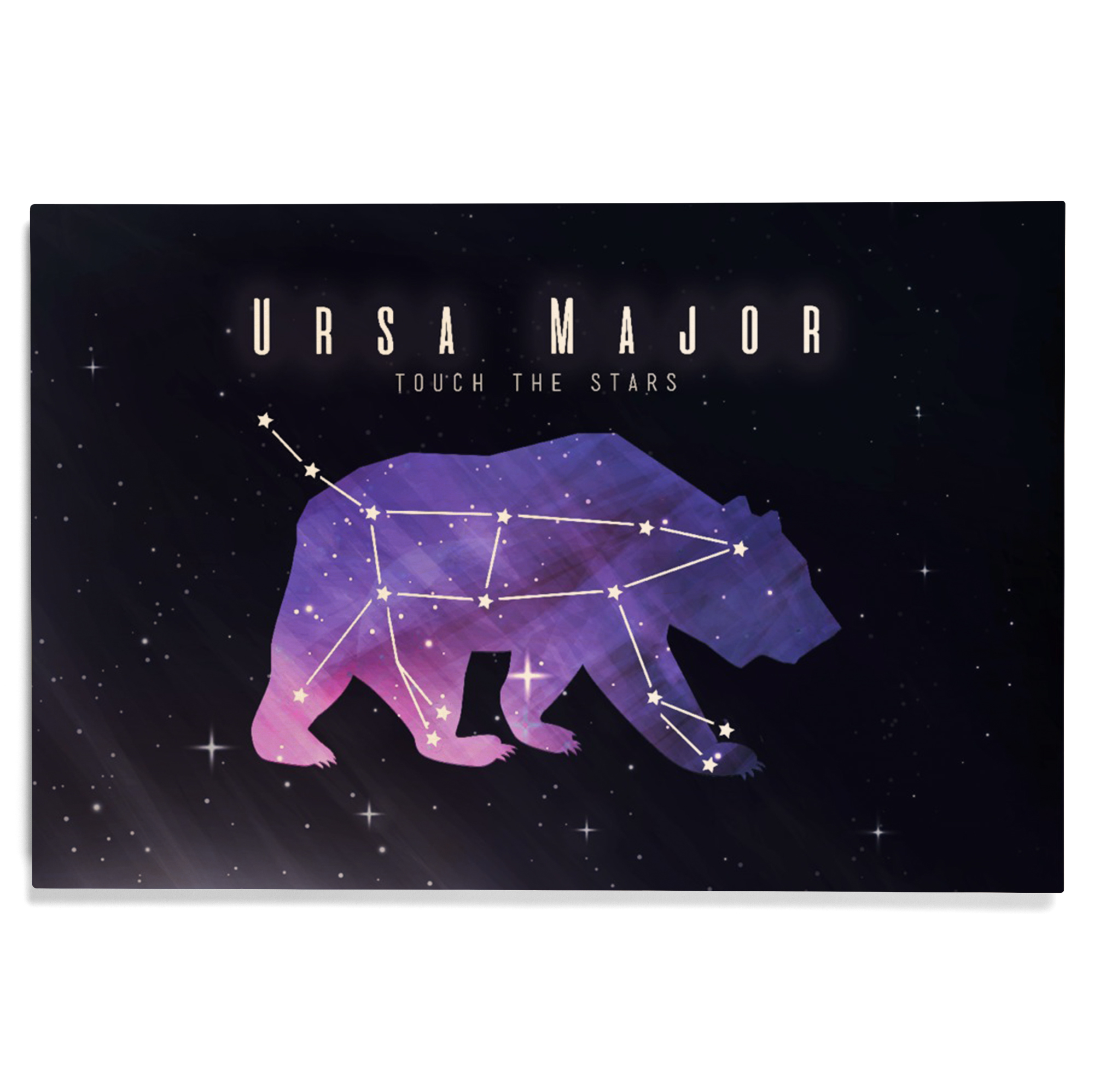 Ursa Major, Touch the Stars, Constellation Silhouette with Night Sky ...