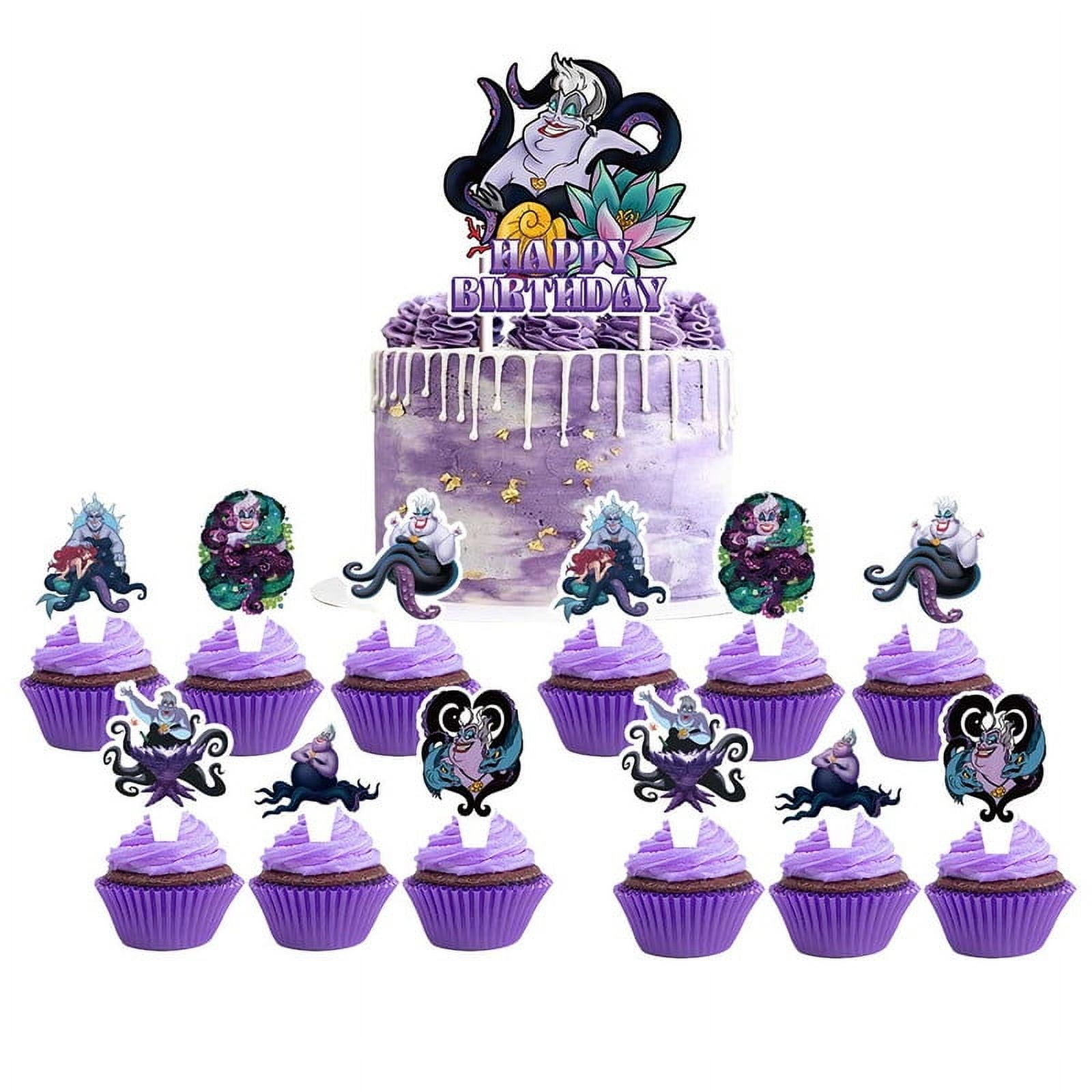 Ursula Cake Topper Cupcake Set Party Supplies Decoration Birthday Decor ...