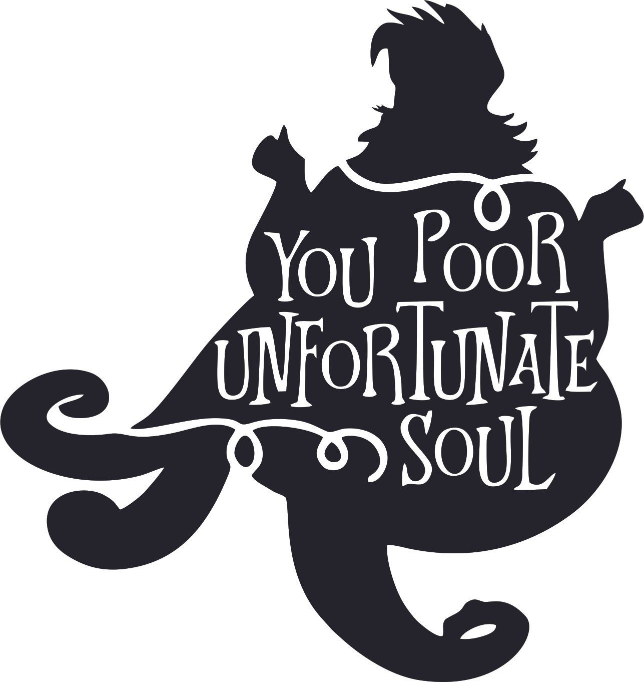 Ursula Unfortunate Soul Cartoon Characters Decors Wall Sticker Art ...