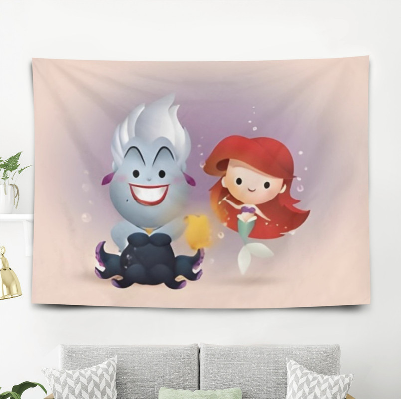 Ursula pattern wall hanging 50*60 inches high-quality peach skin velvet ...