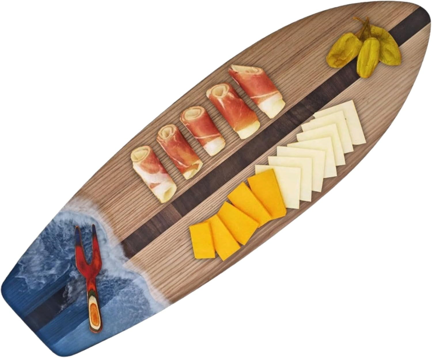 Urthwood Studios Hand Made Ocean Waves Epoxy Resin Surfboard, Cheese ...