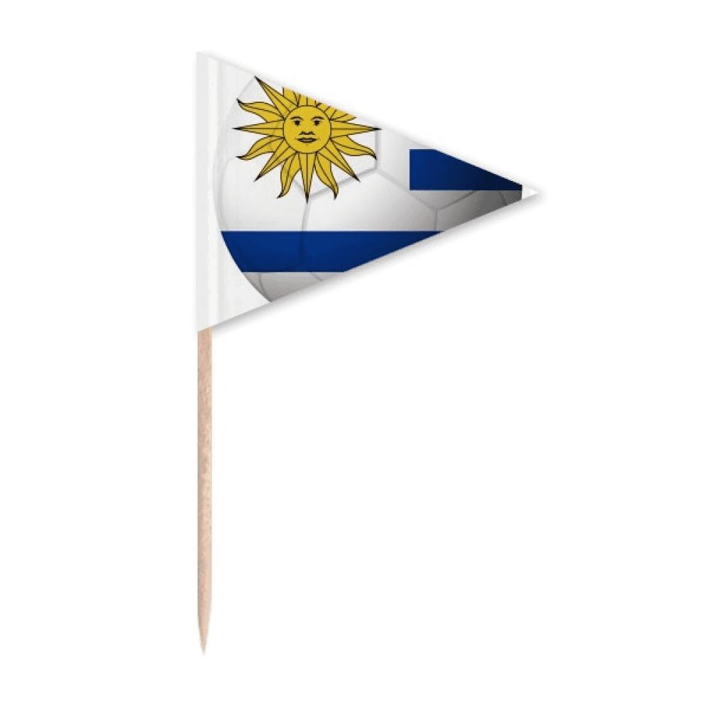 Uruguay National Flag Soccer Football Toothpick Triangle Cupcake ...