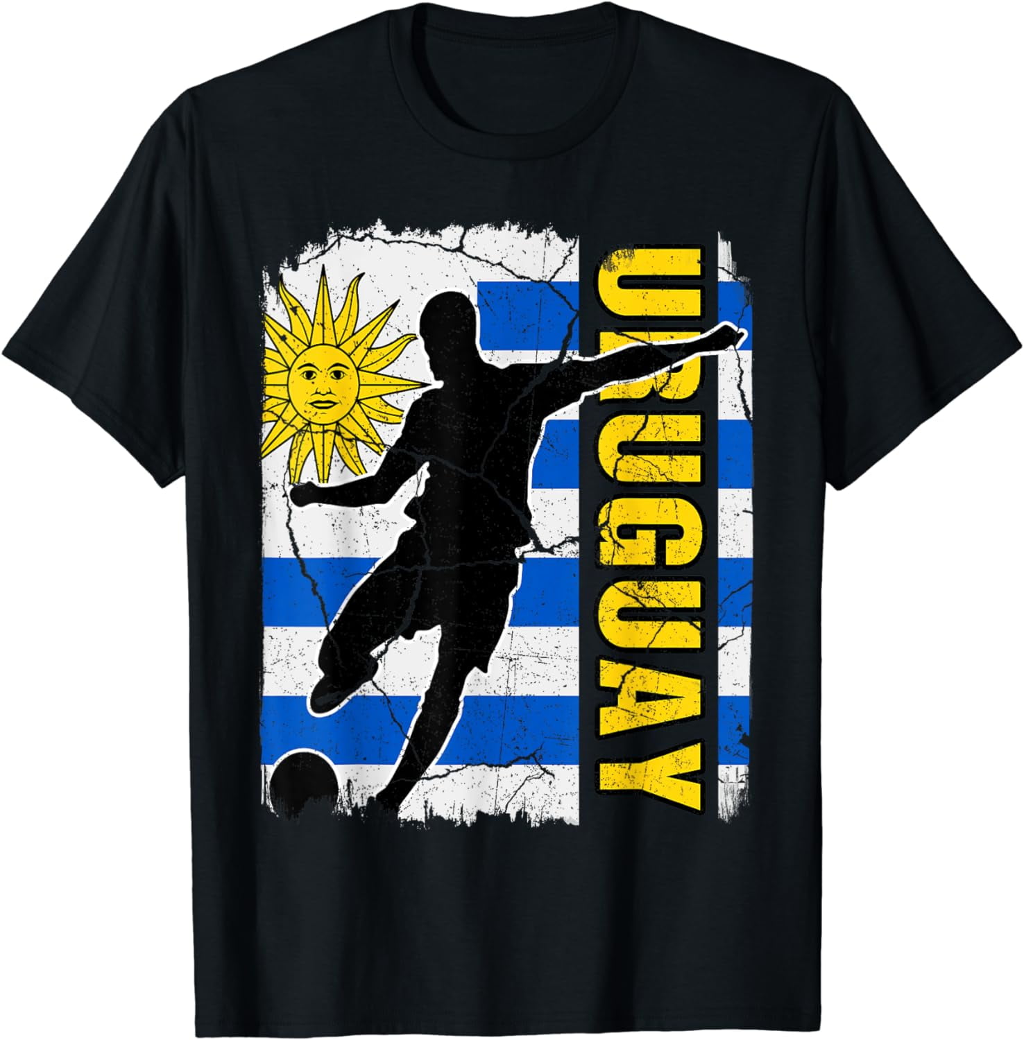 Uruguayan Soccer Team Uruguay Flag Jersey Football Fans T-Shirt ...