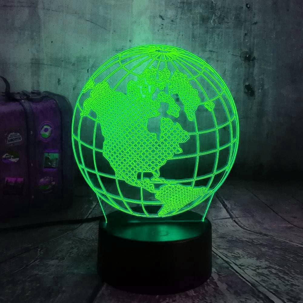 Uruzuo Globe Toys 3D Illusion Night Light Smart Touch Lamp, Creative ...