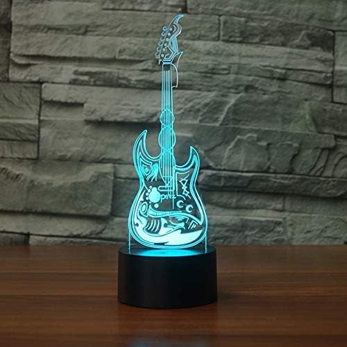 Uruzuo Guitar Music Note Lamp Themed Gifts Lamps, 3D Optical Illusion ...