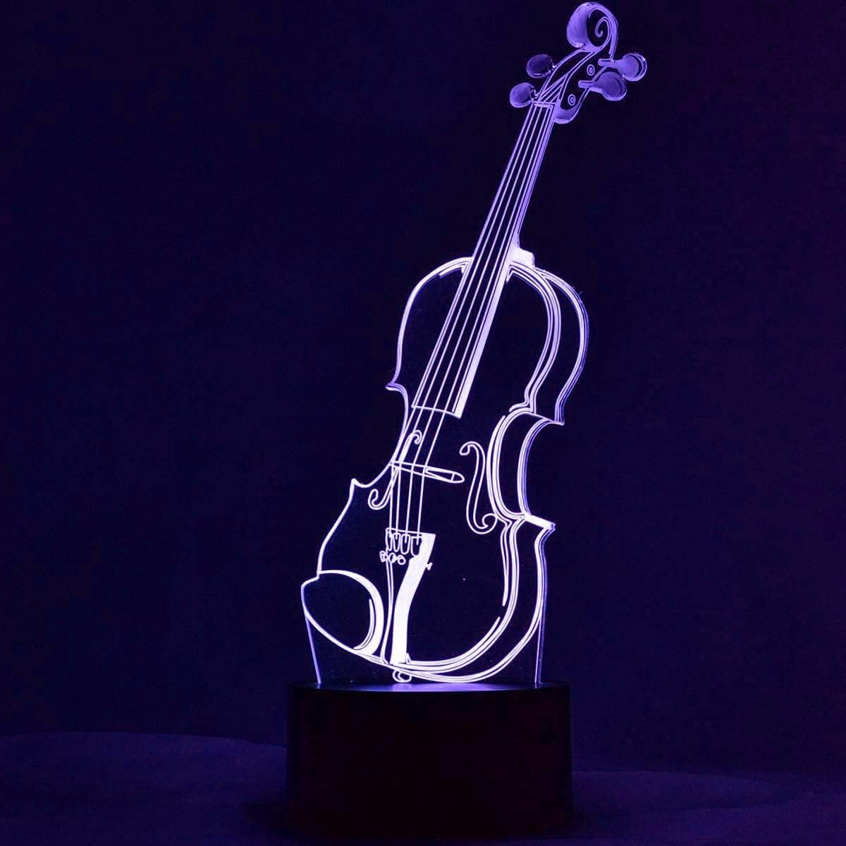 Uruzuo Guitar Music Note Lamp Themed Gifts Lamps, 3D Optical Illusion ...
