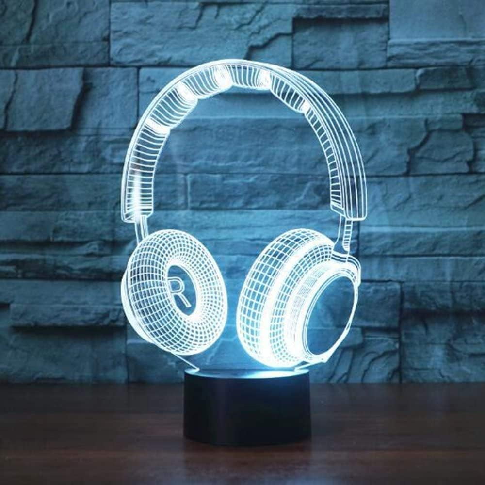 Uruzuo Guitar Music Note Lamp Themed Gifts Lamps, 3D Optical Illusion ...
