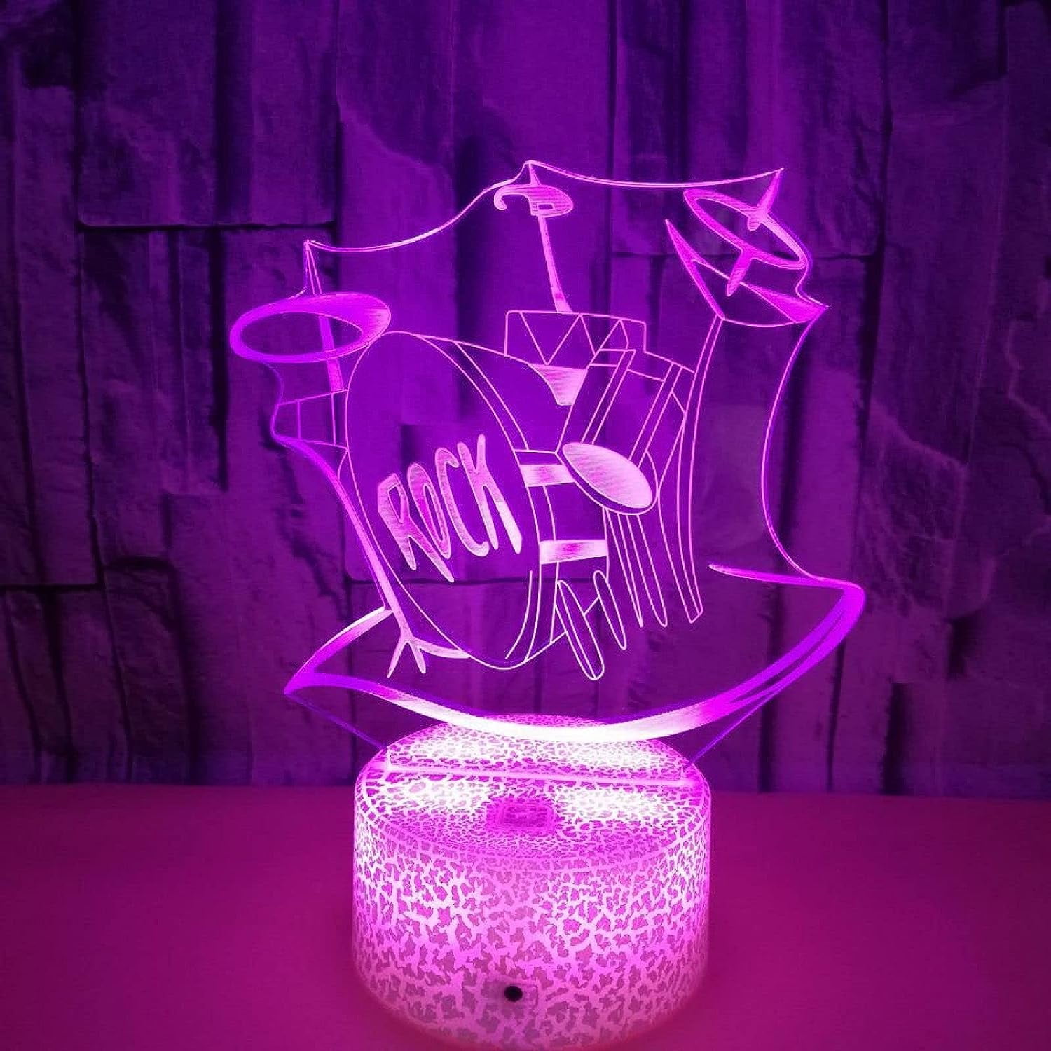 Uruzuo Music Note Lamp Themed Gifts Lamps, 3D Optical Illusion Desk ...