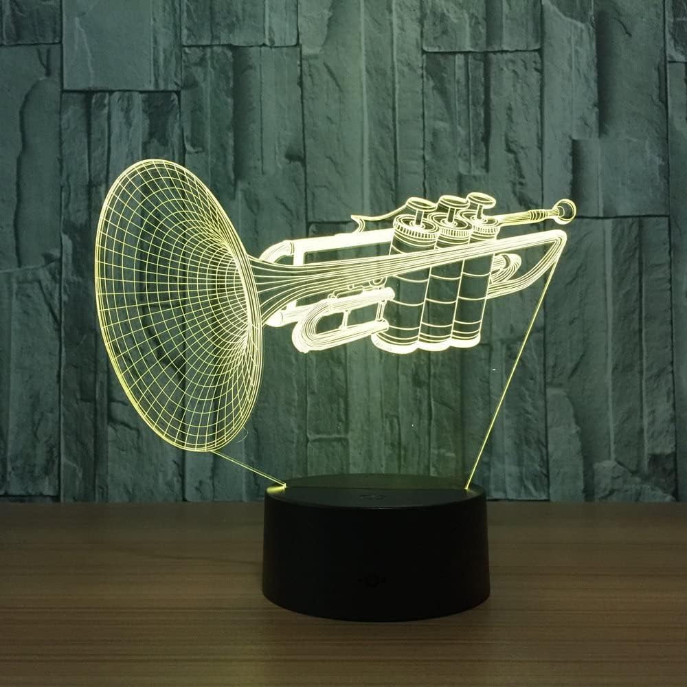 Uruzuo Music Note Lamp Themed Gifts Lamps, 3D Optical Illusion Desk ...