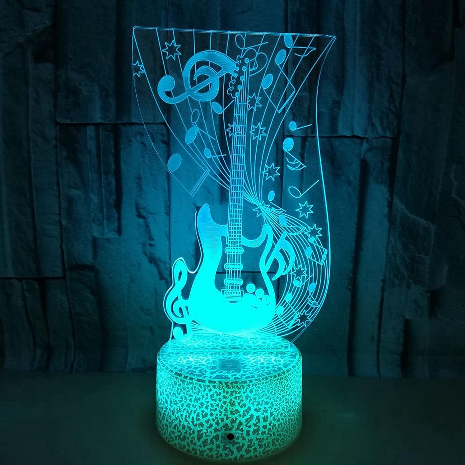 Uruzuo Music Note Lamp Themed Gifts Lamps, 3D Optical Illusion Desk ...