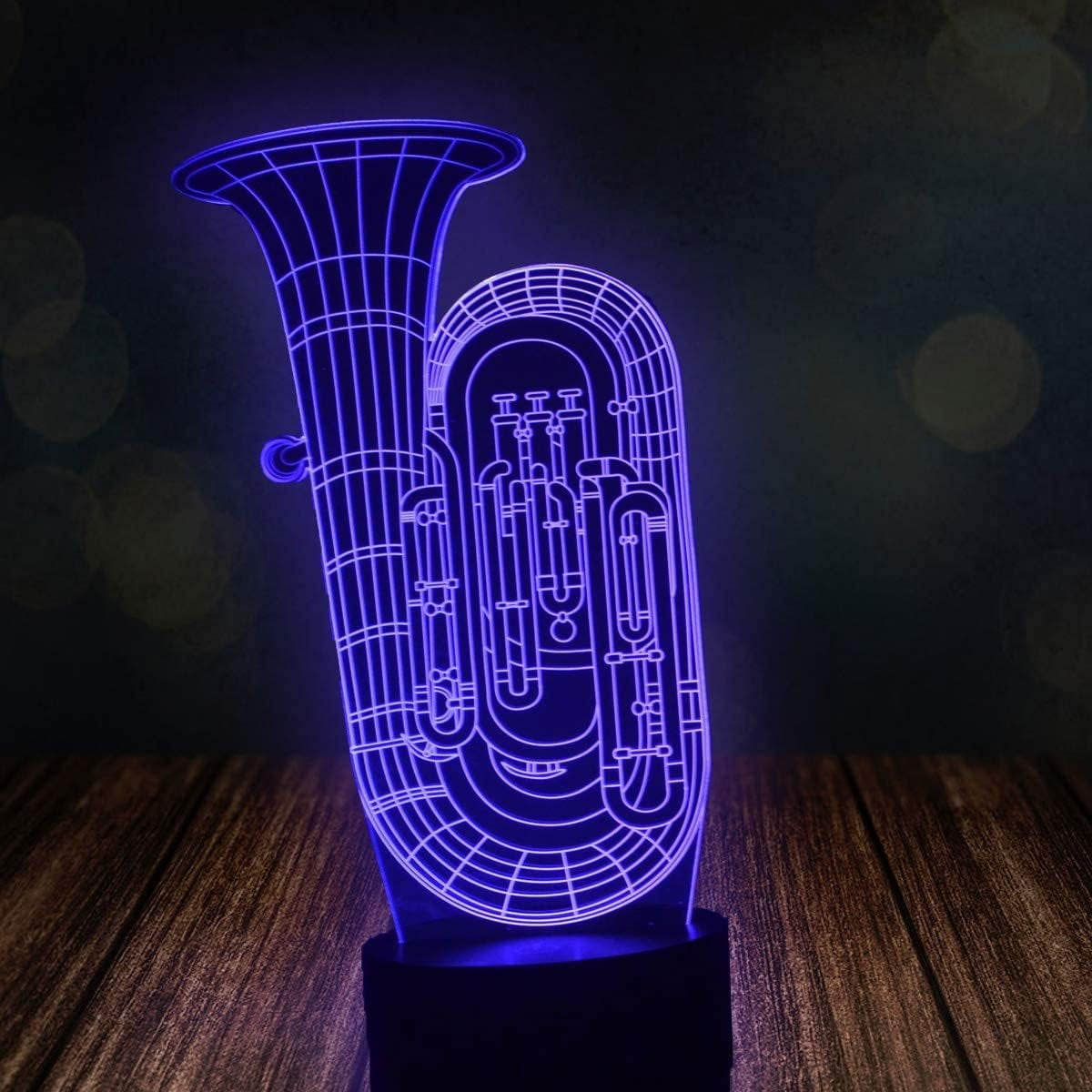 Uruzuo Music Note Lamp Themed Gifts Lamps, 3D Optical Illusion Desk ...
