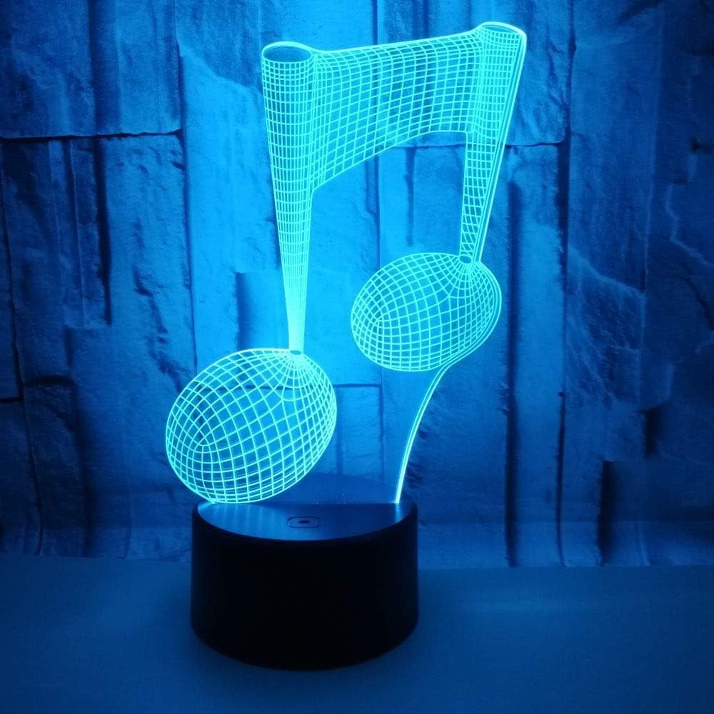 Uruzuo Music Note Lamp Themed Gifts Lamps, 3D Optical Illusion Desk ...