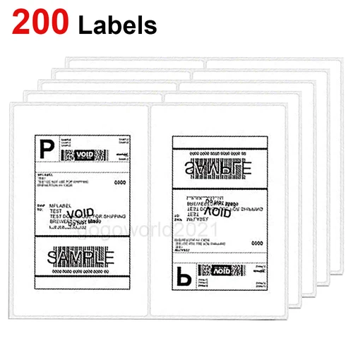 Us 200 Shipping Labels 8.5 X 5.5 Rounded Corner Self Adhesive 2 Per ...