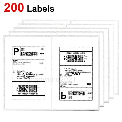 Us 200 Shipping Labels 8.5 X 5.5 Rounded Corner Self Adhesive 2 Per ...