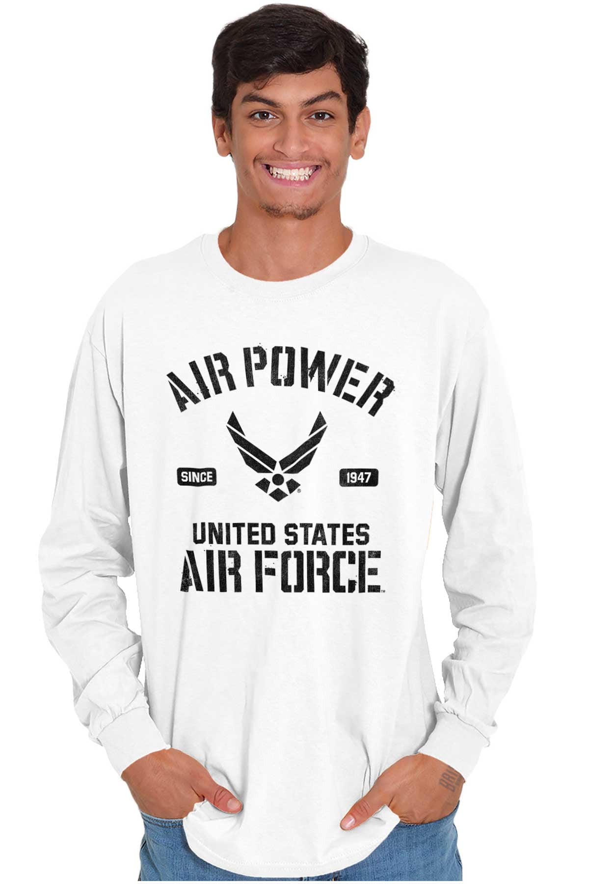 Us Air Force USAF Power Wings Logo Long Sleeve TShirt Men Women Brisco ...