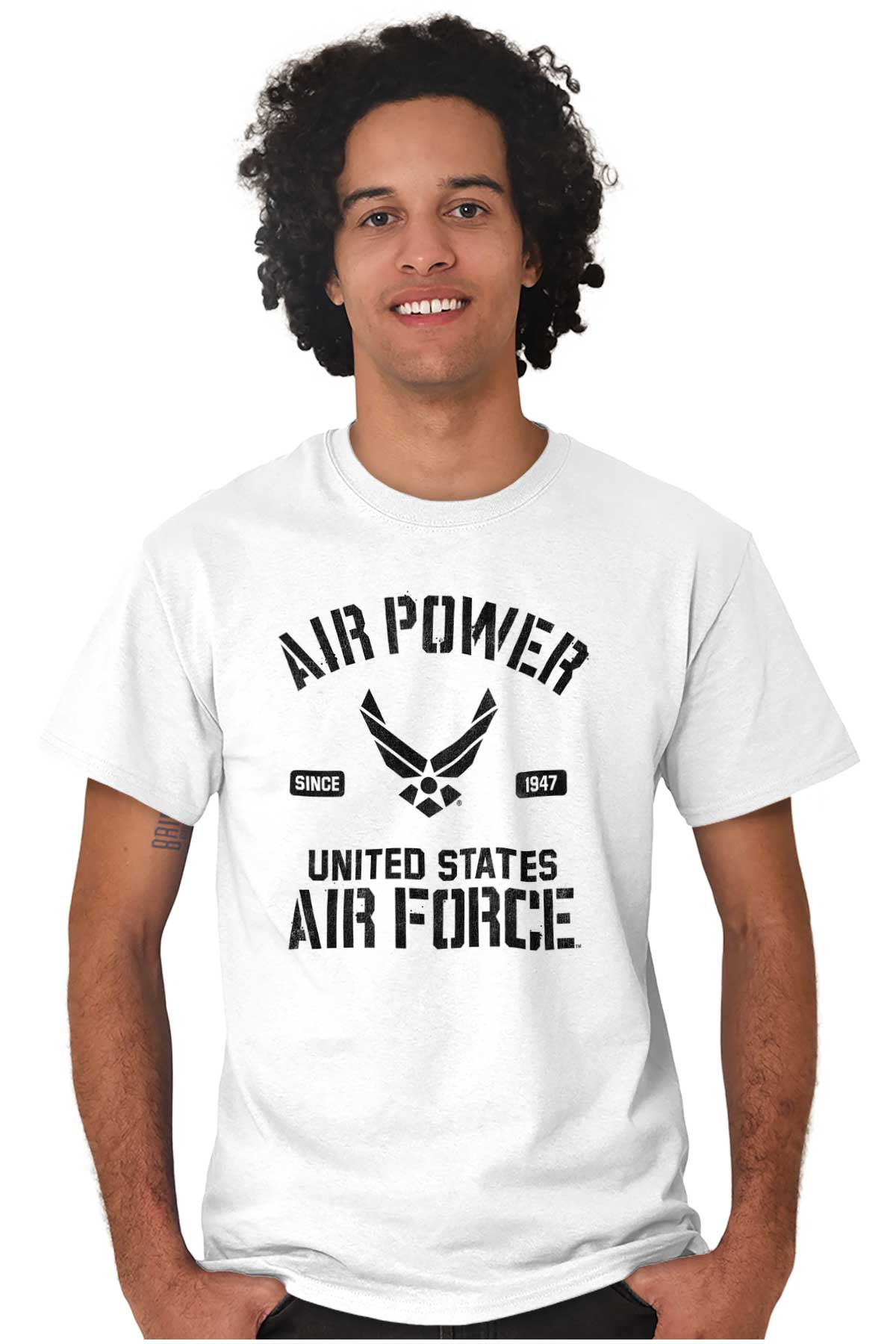 Us Air Force USAF Power Wings Logo Men's Graphic T Shirt Tees Brisco ...