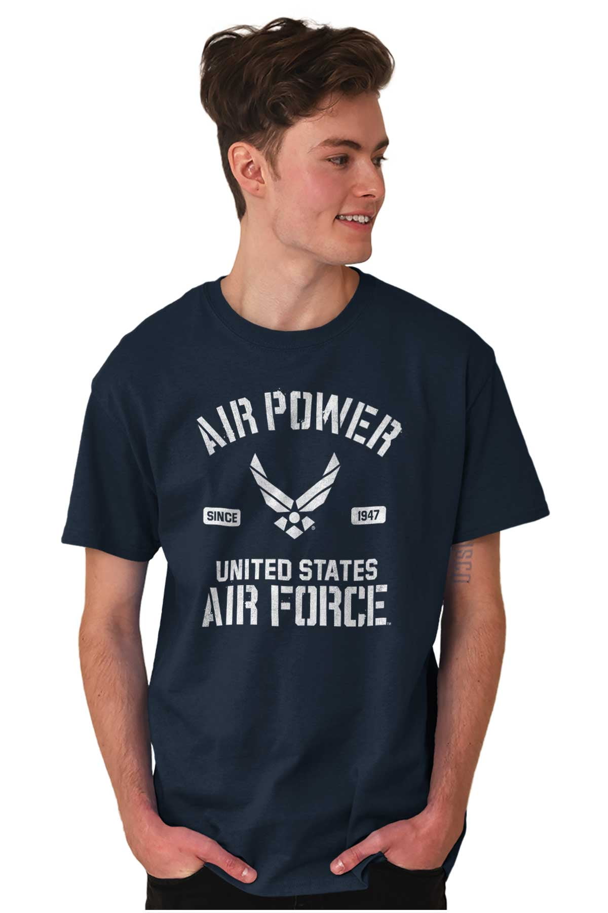 Us Air Force USAF Power Wings Logo Men's Graphic T Shirt Tees Brisco ...