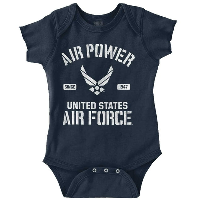 Us Air Force USAF Power Wings Logo Romper Boys or Girls Infant Baby ...