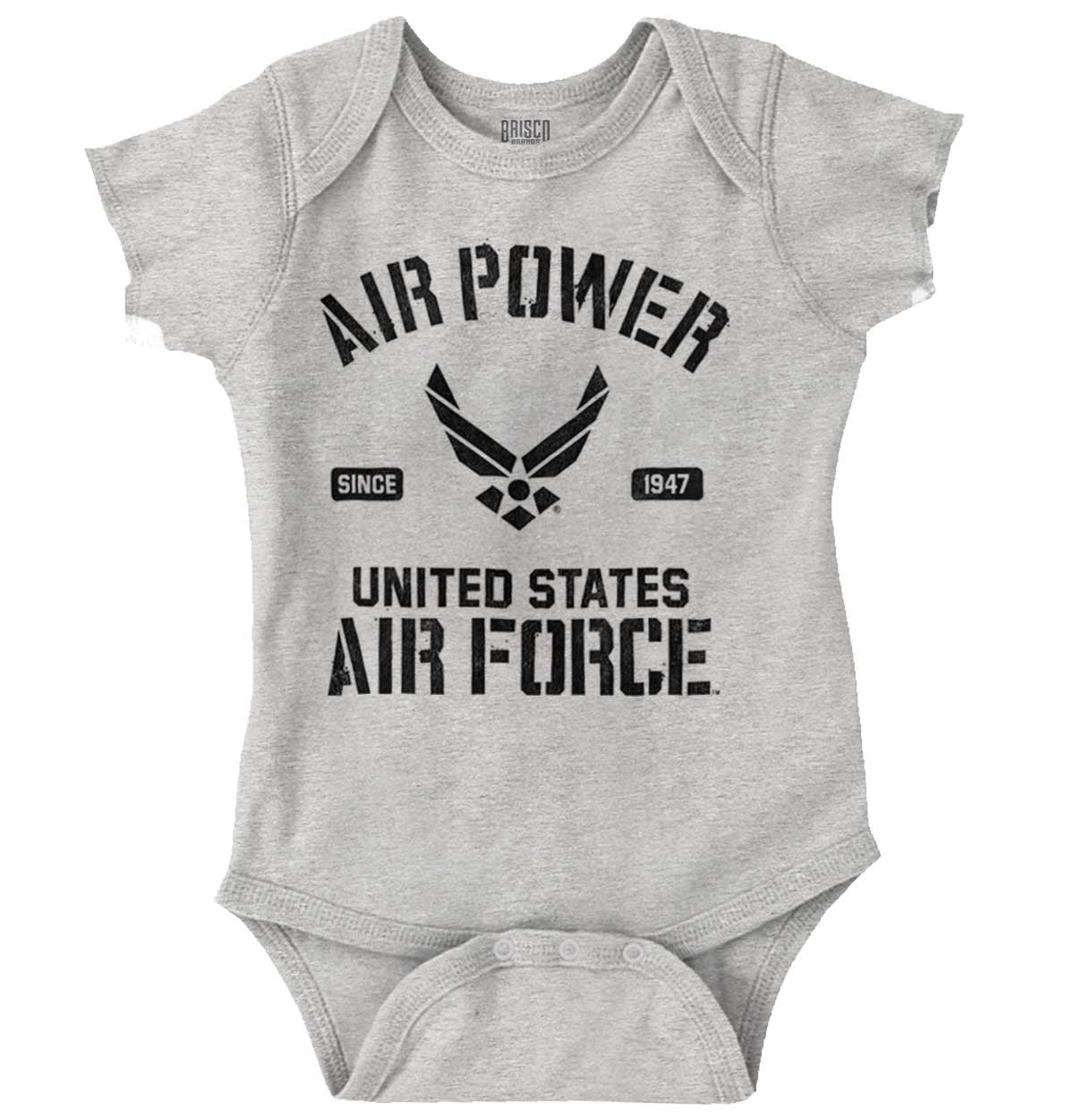 Us Air Force USAF Power Wings Logo Romper Boys or Girls Infant Baby ...