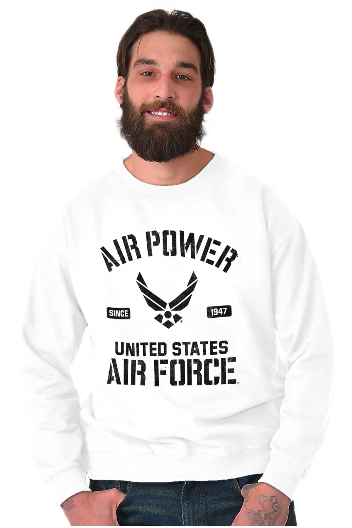 Us Air Force Usaf Power Wings Logo Sweatshirt For Men Or Women Brisco