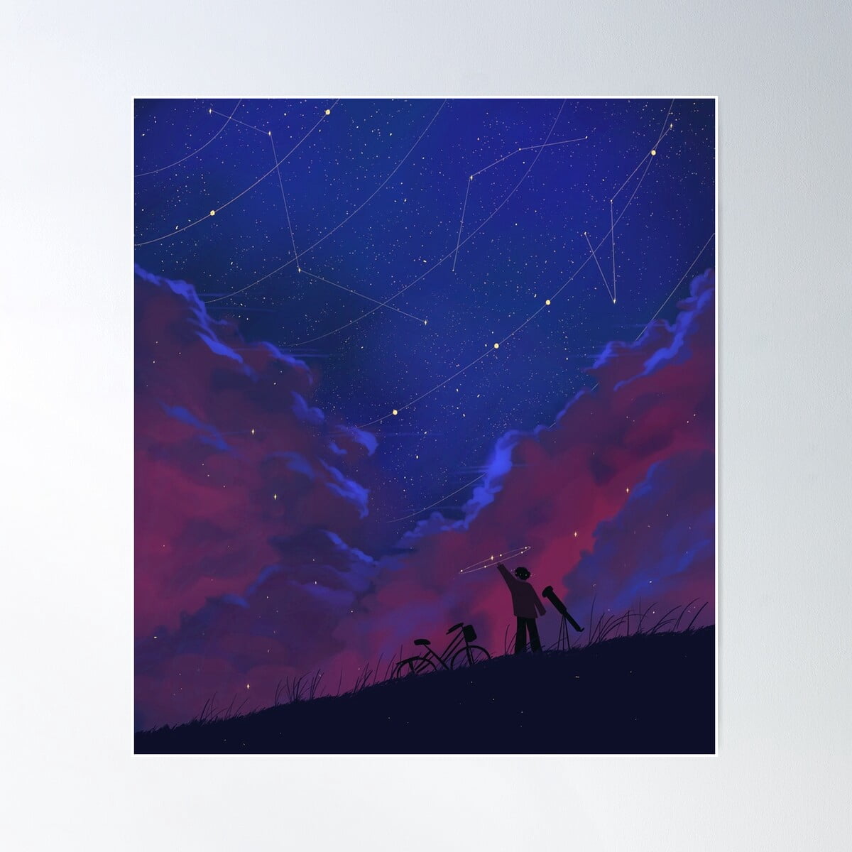 Us, Amongst The Stars Poster Wall Art, Modern Wall Decor For Living ...