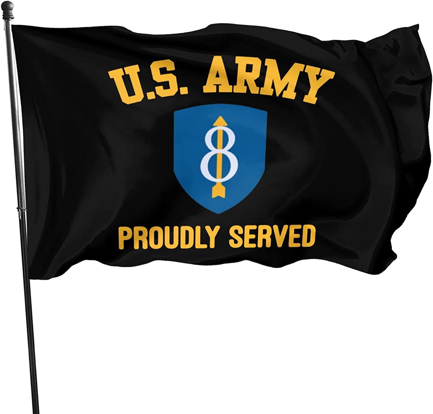 Us Army 8th Infantry Division Flag 3x5 Ft Garden Flag Double Sided ...