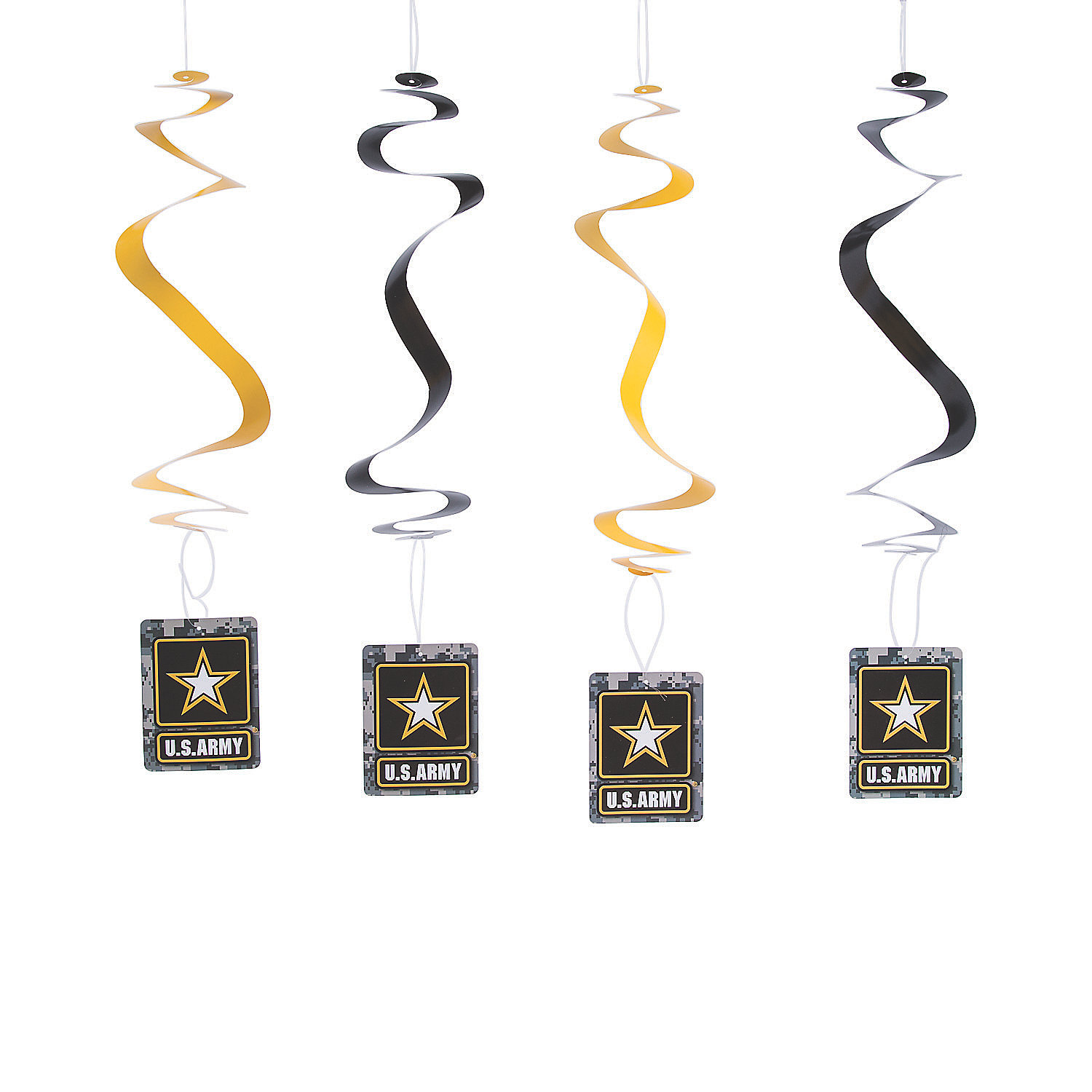 Us Army Dangling Swirls - Party Decor - 12 Pieces - Walmart.com