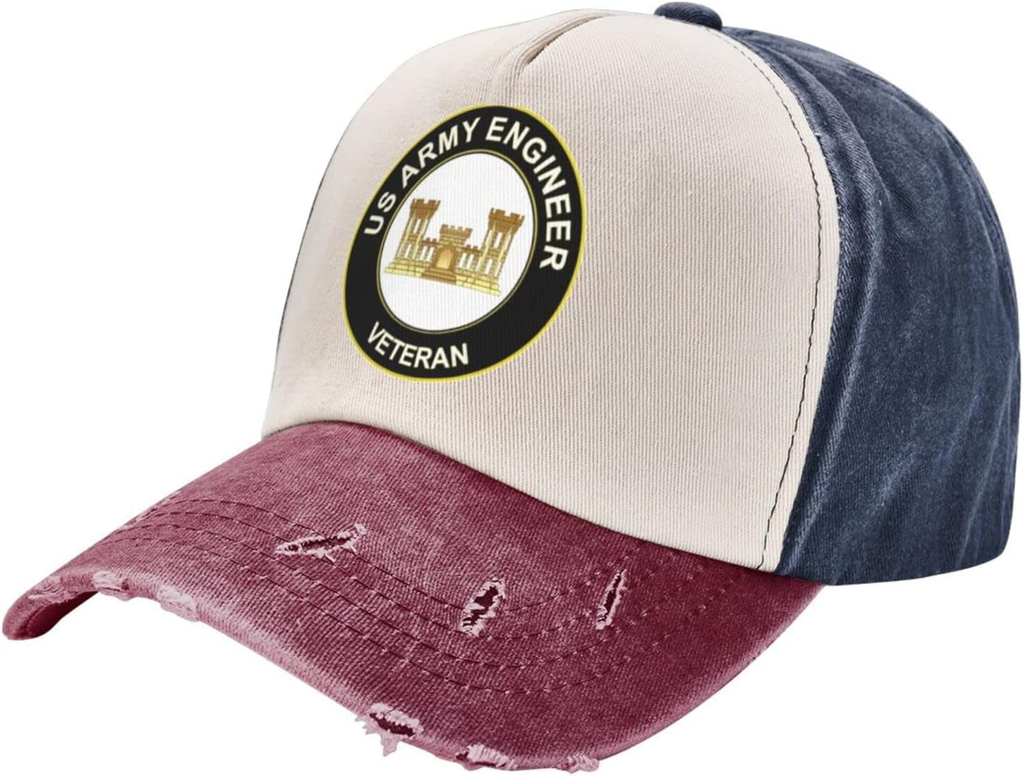 Us Army Engineer Veteran Cowboy Hats for Men, Adjustable Cotton Denim ...