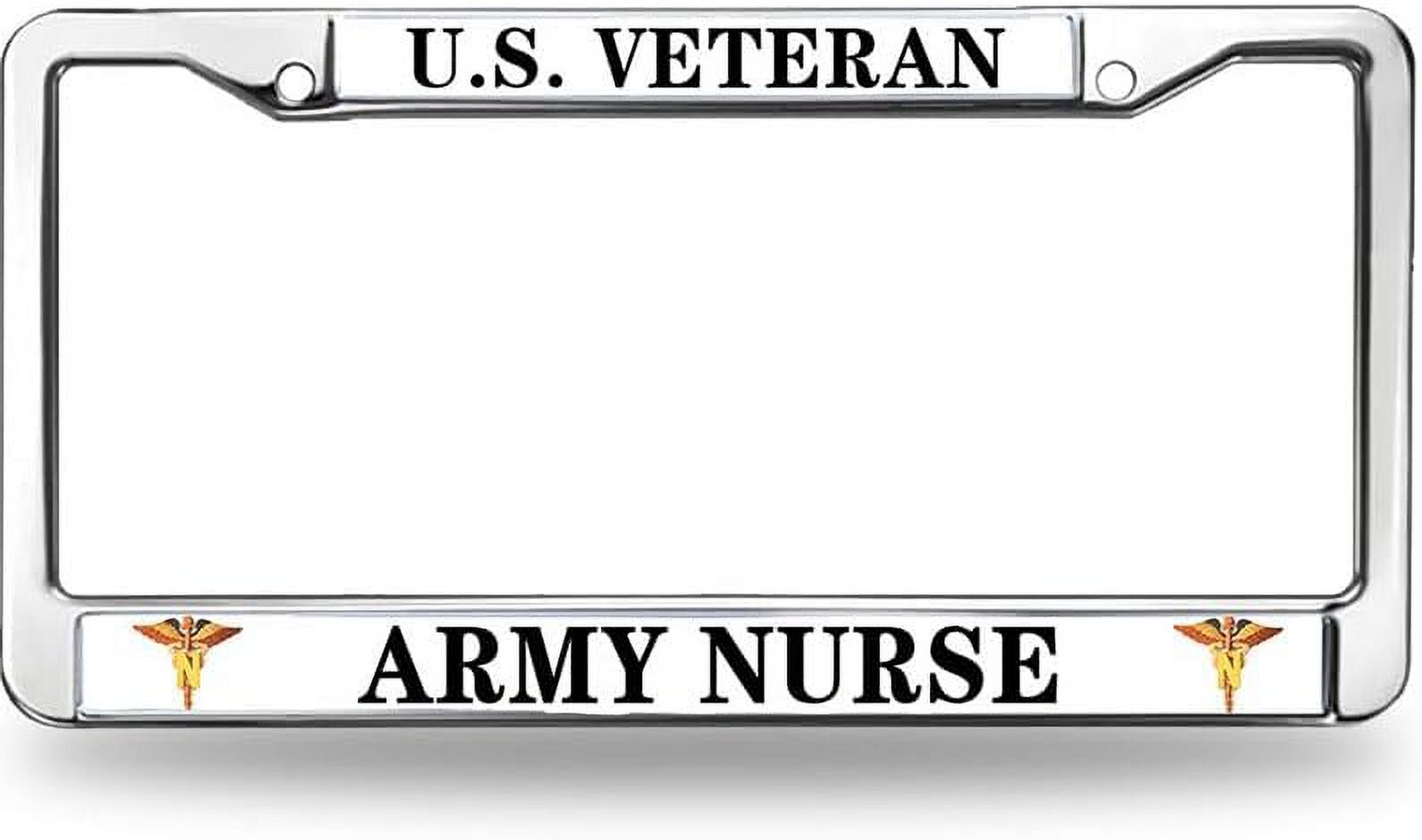 Us Army License Plate Frame Aluminum Army Nurse Us Veteran Easy ...