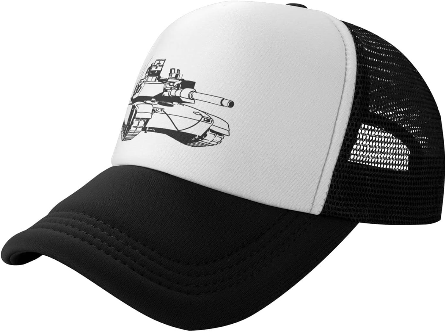 Us Army M1 Abrams Tank Adjustable Snapback Mesh Trucker Hat for Men and ...