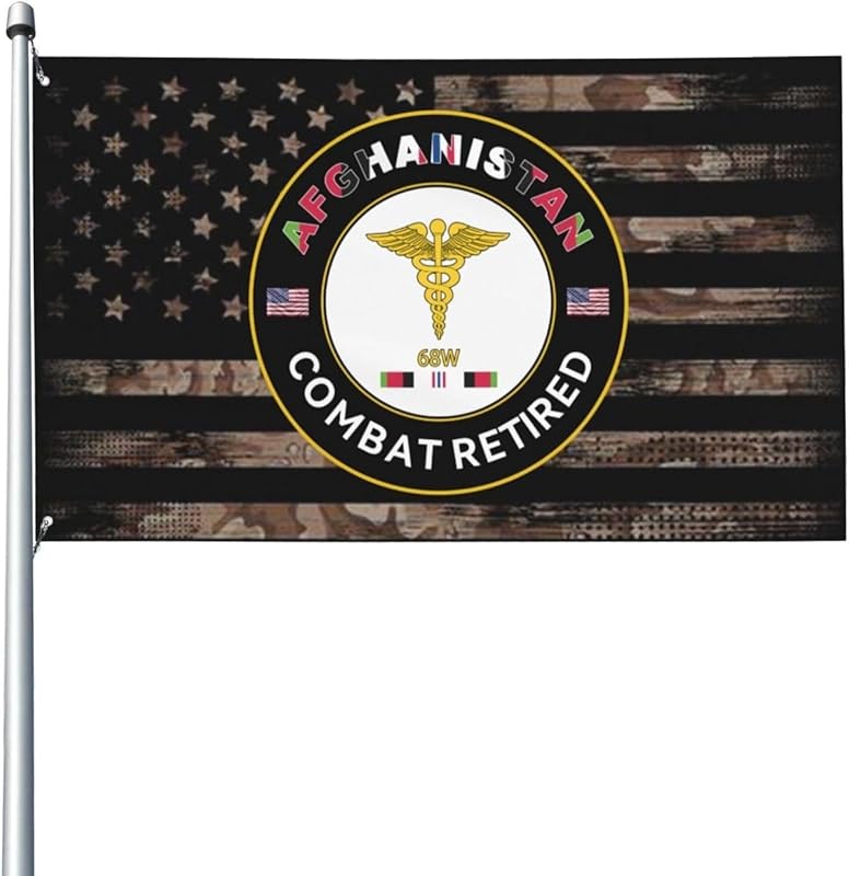 Us Army Mos 68w Medic Afghanistan Combat Flags Garden Home Flag House ...