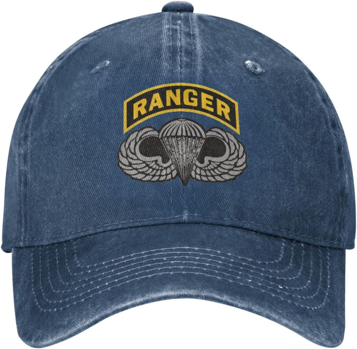 Us Army Ranger with Airborne Wings Hats for Men Women Adjustable Denim ...