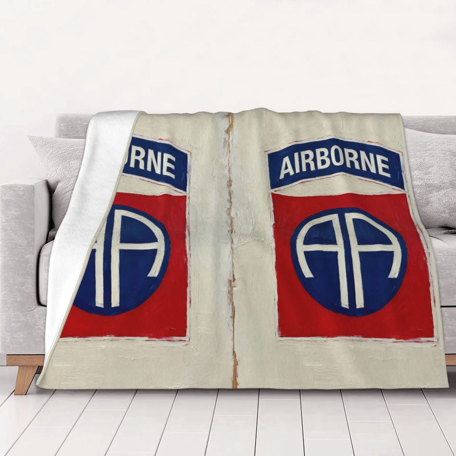 Us Army Retro 82nd Airborne Division Throws Blanket Fleece Soft Cozy ...