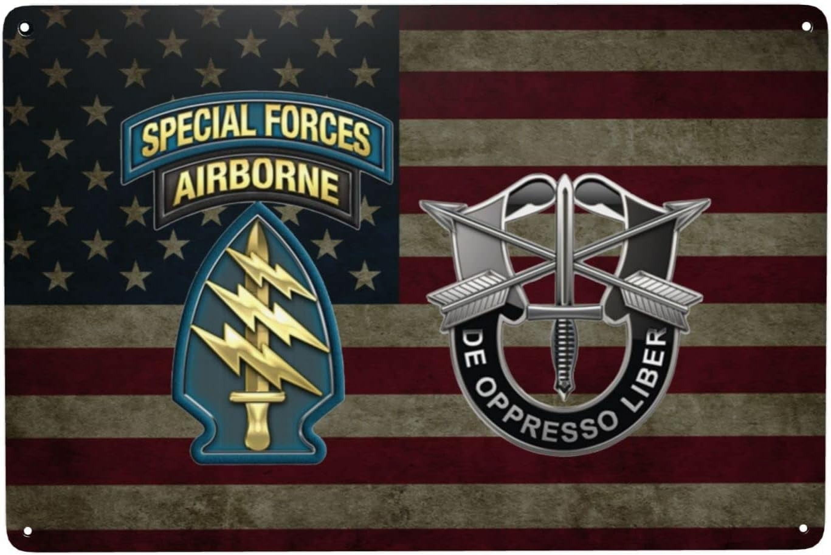 Us Army Special Forces Metal Tin Sign Vintage Wall Decor 8x12 In Metal ...