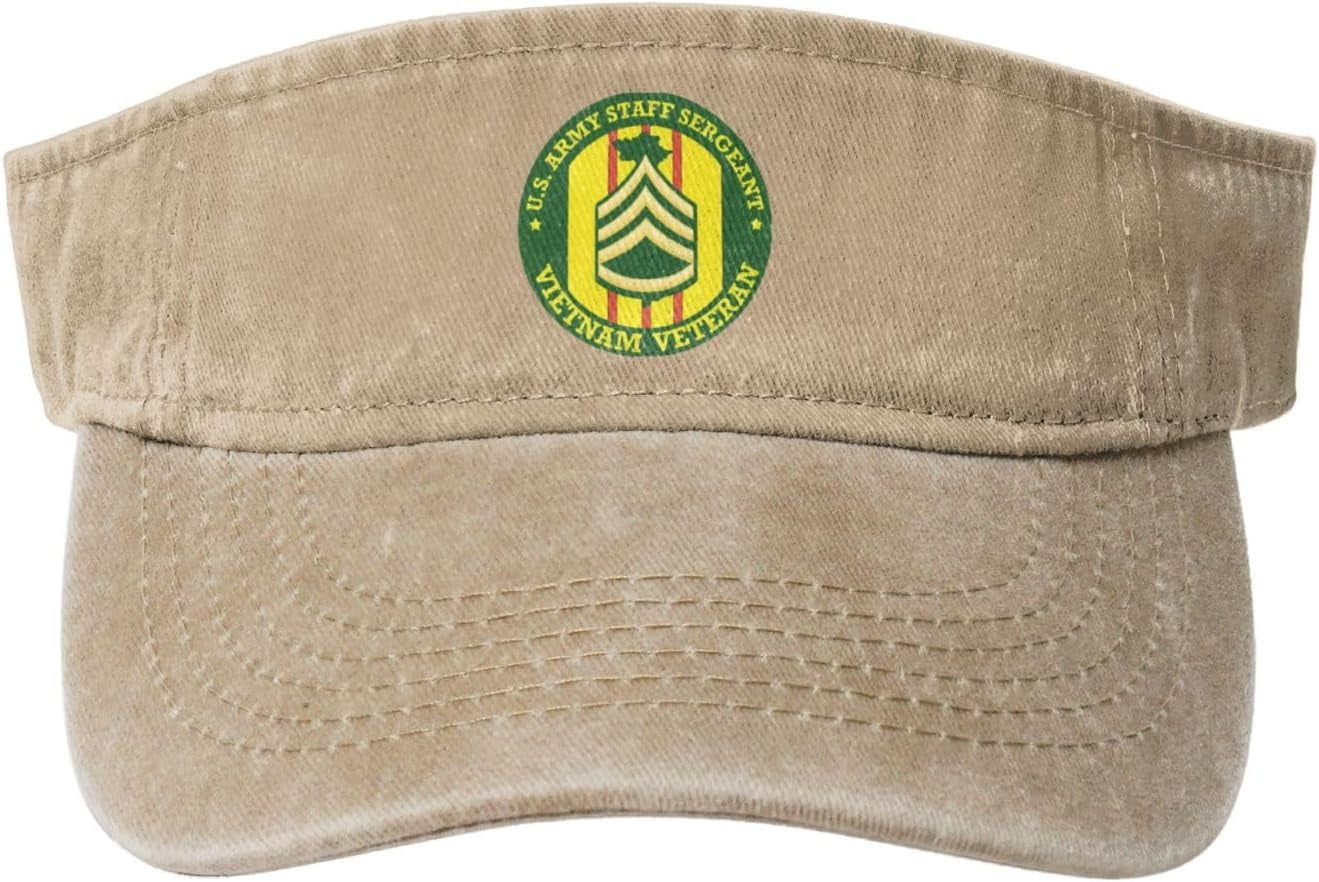 Us Army Staff Sergeant Vietnam Veteran Sport Sun Visor Hats Adjustable ...