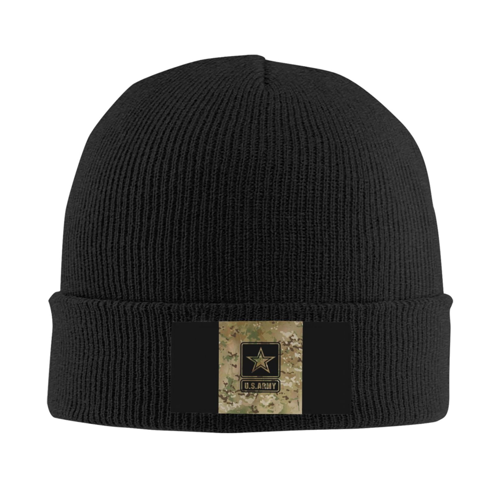 Us Army Star On Camo Knit Beanie For Men Women Slouchy Beanie Hats ...