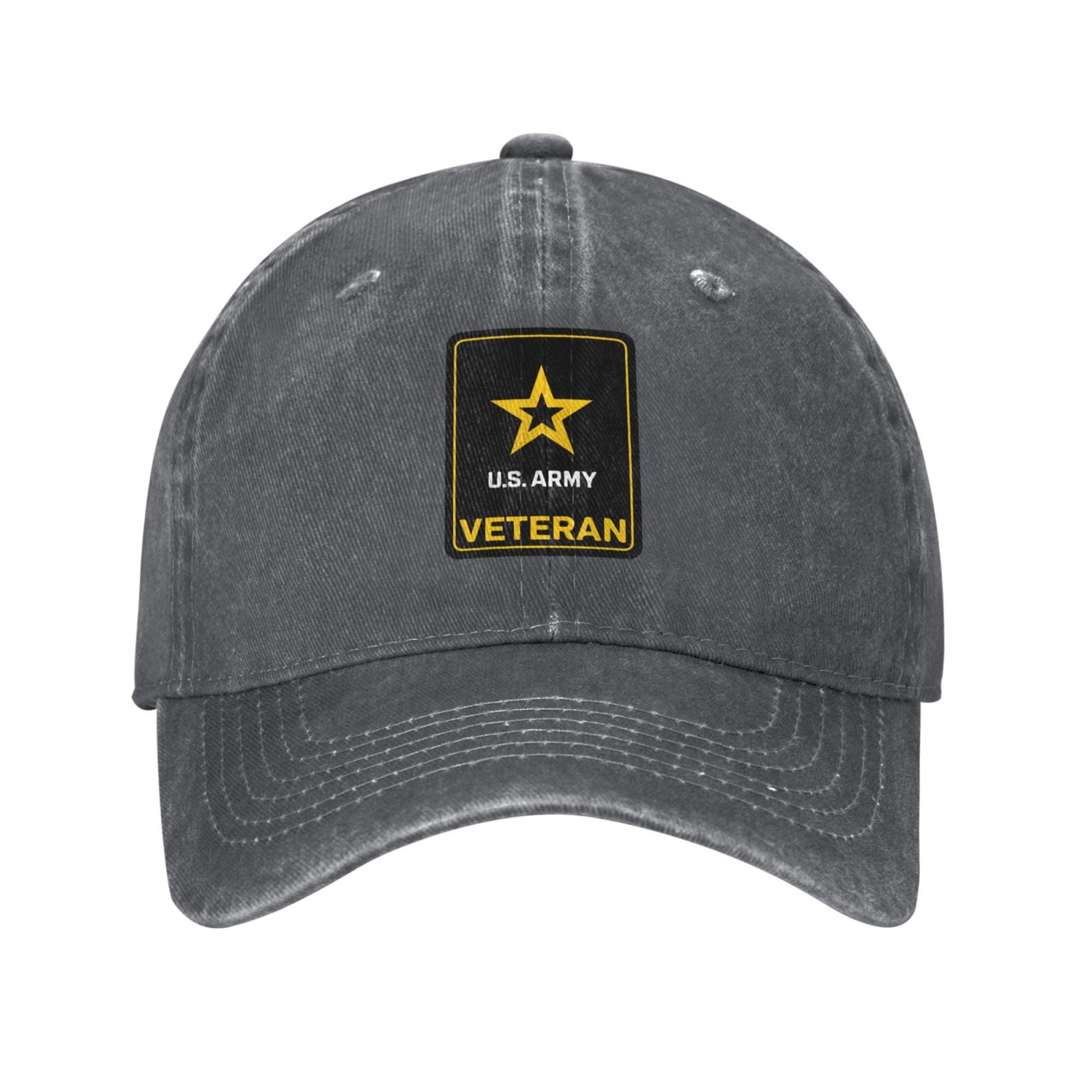 Us Army Veteran Logo Cowboy Hat Baseball Hat Trucker Hat For Men Women Retro Denim Hats Baseball ...