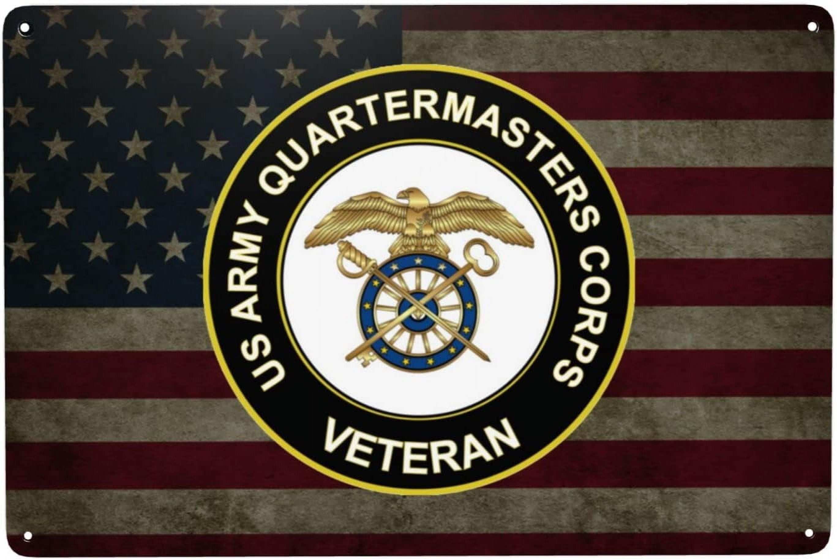 Us Army Veteran Quartermaster Metal Tin Sign Vintage Wall Decor 8x12 In ...