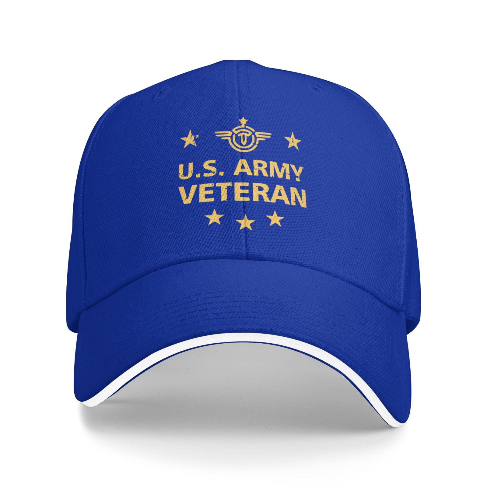 Us Army Veteran Soldier Logos Men Women Sandwich Cap Classic Baseball ...
