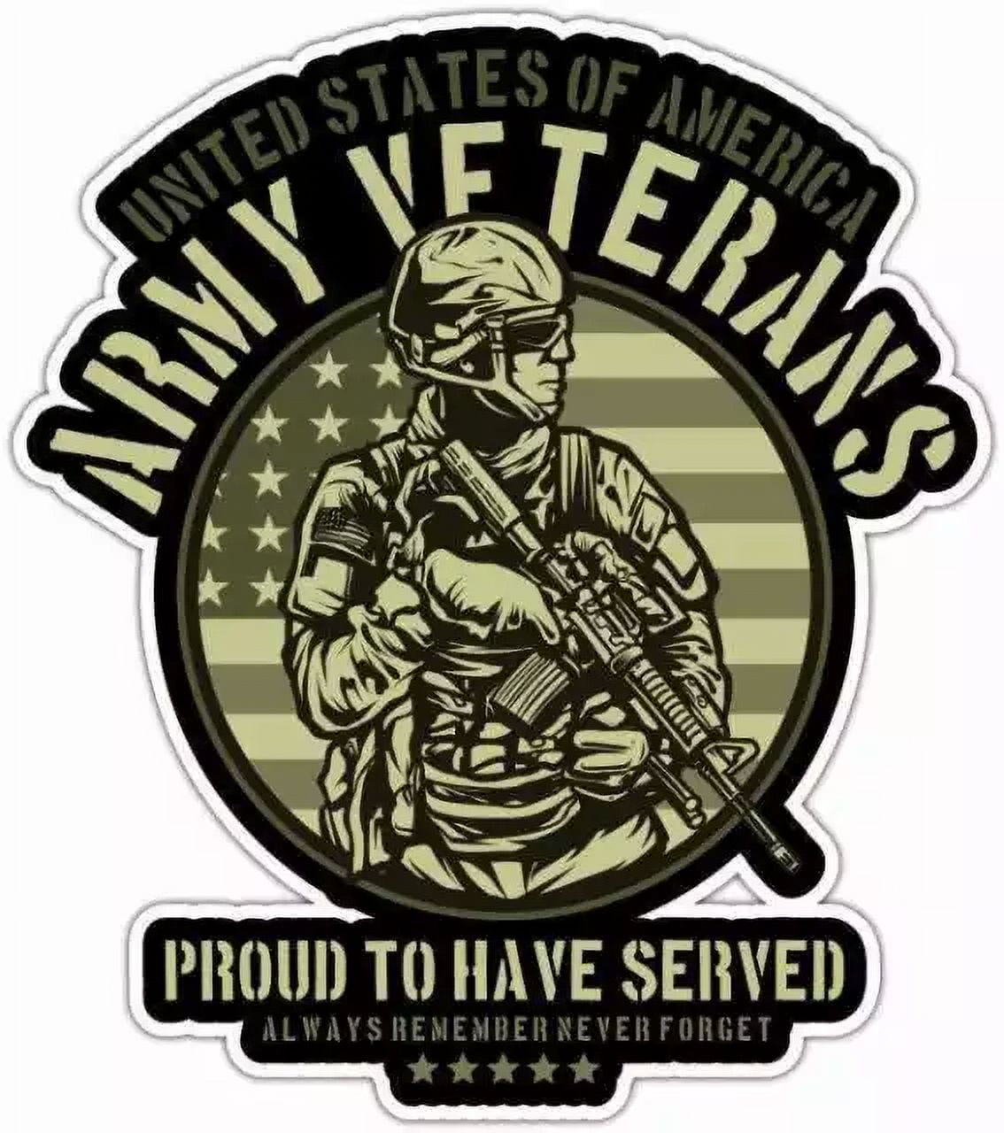 Us Army Veterans Military Proud Served Usa Car Stickerphone Decal Water ...