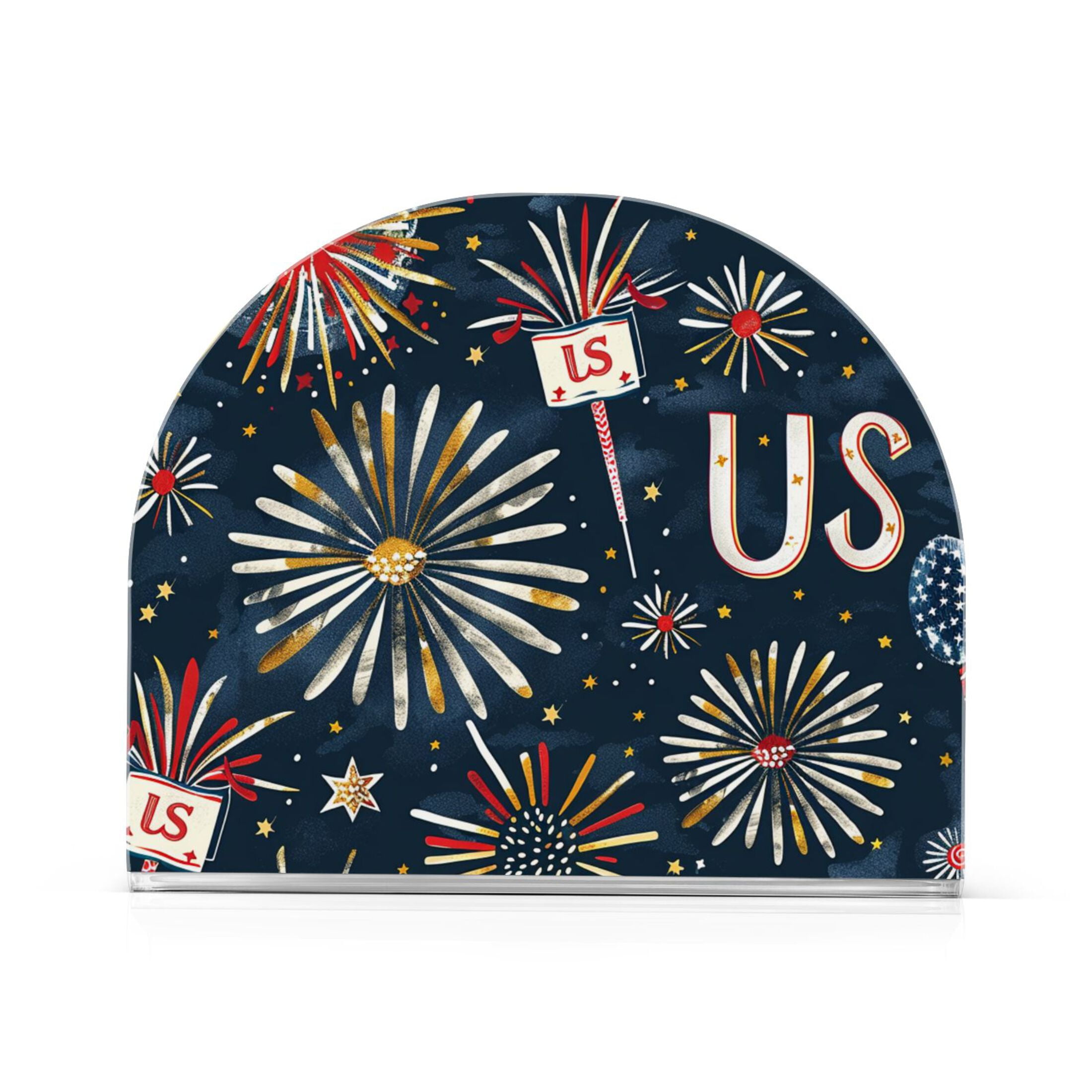 Us Fireworks Flags Napkin Holders for Tables Napkin Stand Paper Holder ...