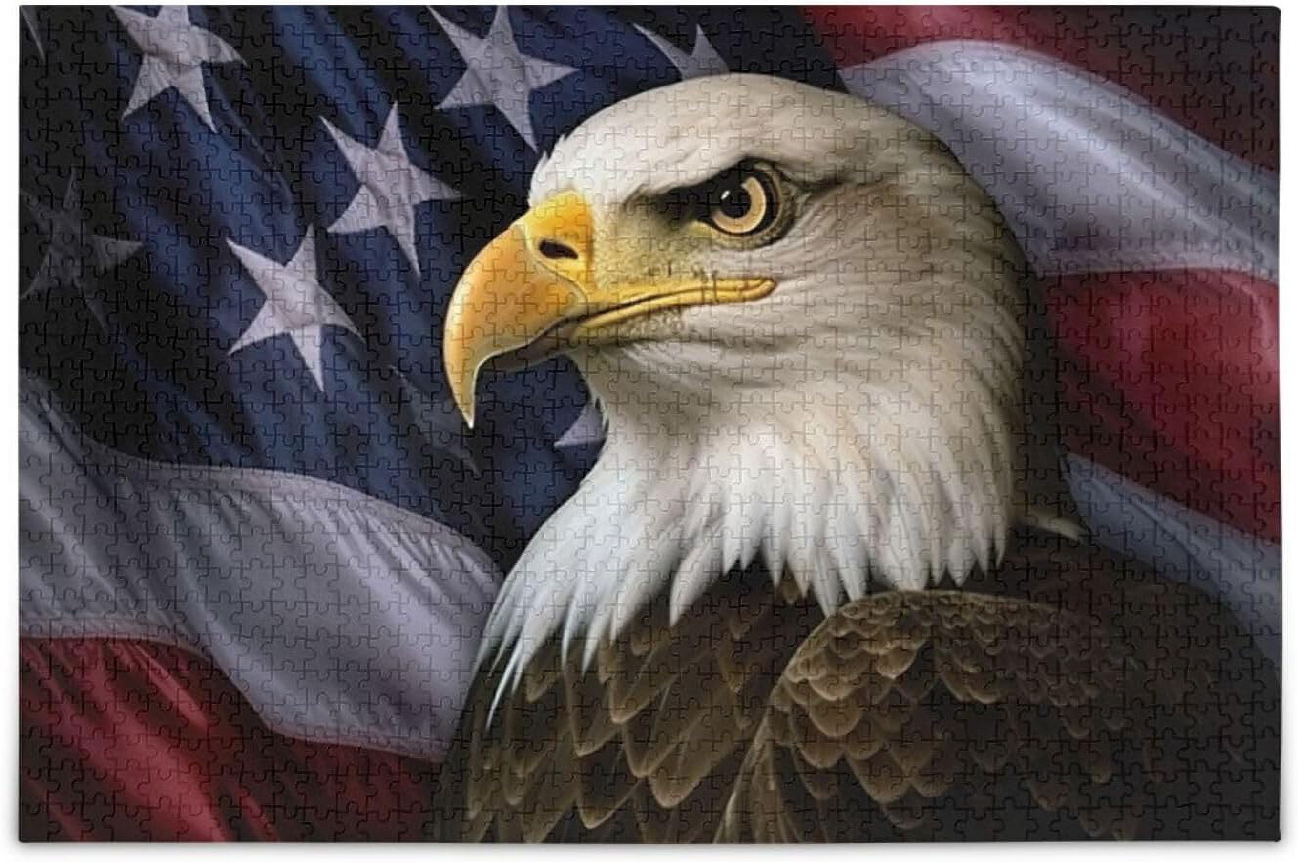 Us Flag Jigsaw Puzzles for Adults 1000 Pieces, Die-Cut Puzzle Pieces ...
