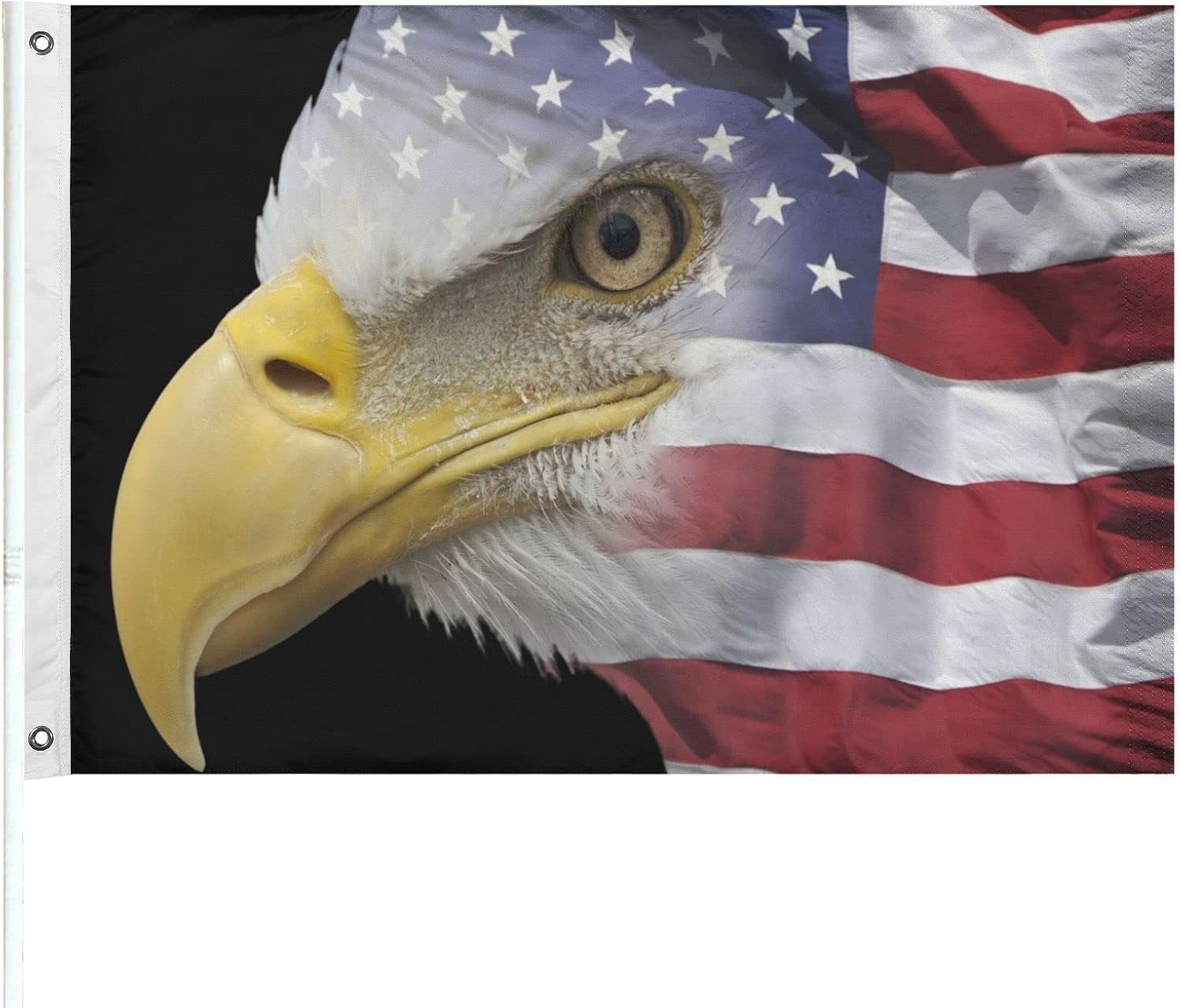 Us Flag Outdoor Bald Hawk Garden Flag for Outside Funny Flags with ...