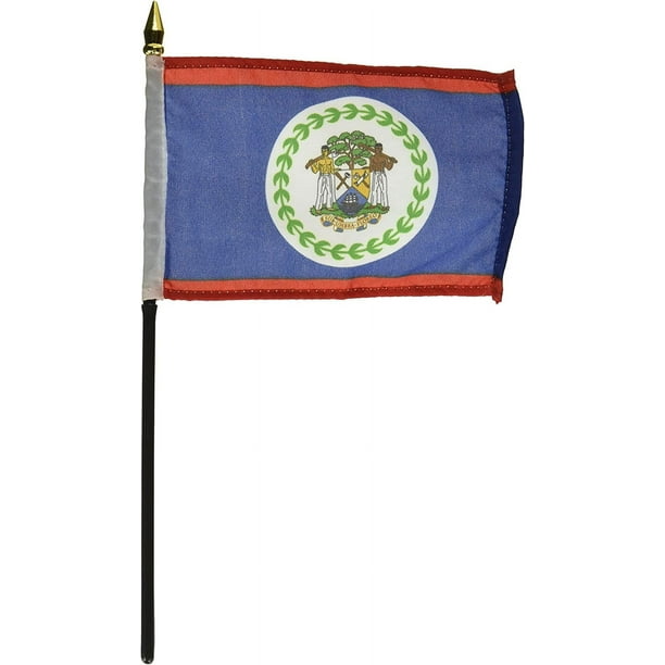 Us Flag Store Belize Flag, 4 by 6-Inch - Walmart Business Supplies
