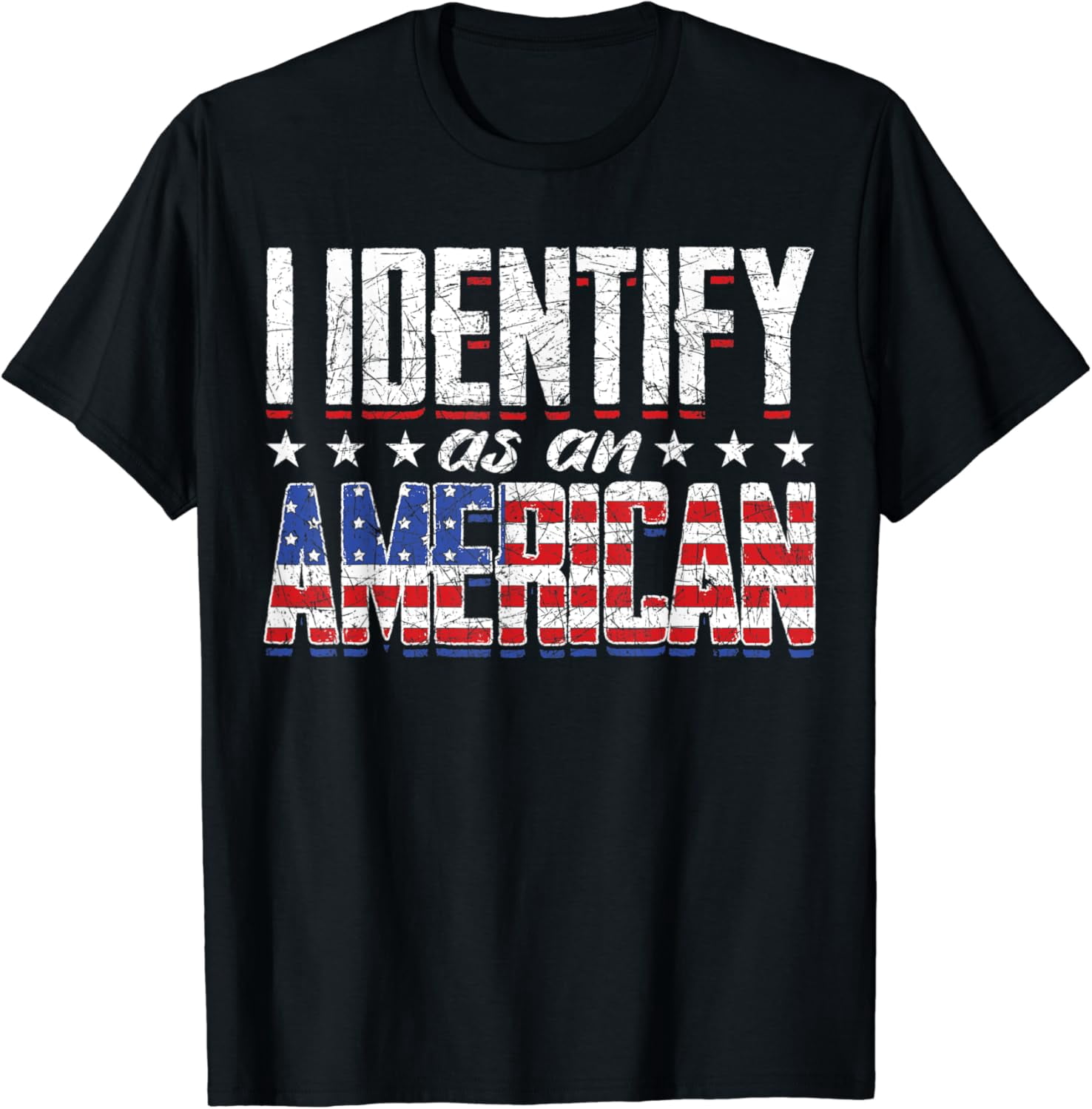 Us Flag United States 4Th Of July I Identify As An American T-Shirt ...