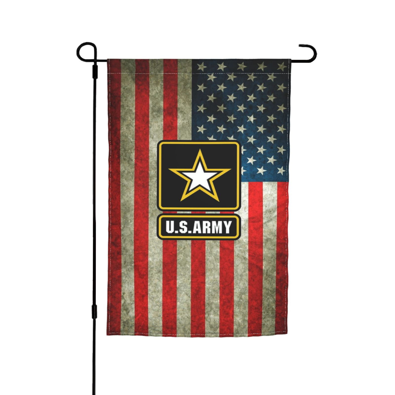 Us Flag With Army Logo Garden Flag 12x18 Inch Indoor Balcony Courtyard ...