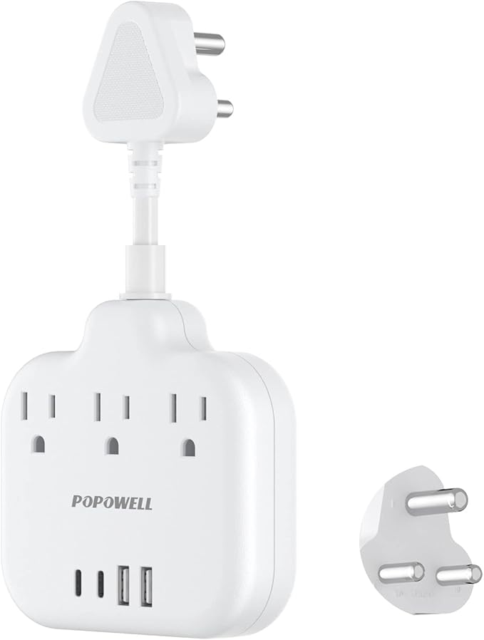 Us to India Plug Adapter, India Travel Adapter with 4 USB (2 Type C ...